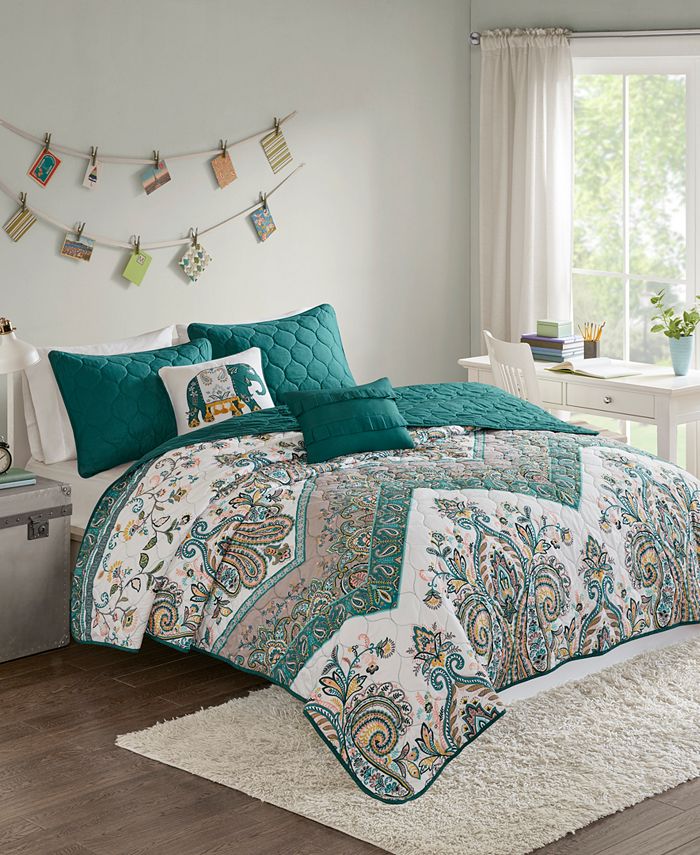Intelligent Design Tulay Reversible 5-Pc. Full/Queen Quilted Coverlet ...