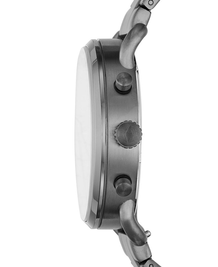 Fossil Men's Chronograph Commuter Smoke-Tone Stainless Steel Bracelet ...