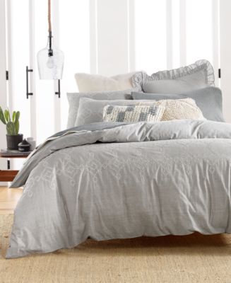 CLOSEOUT! Lucky Brand Tile Seed Stitch Bedding Collection, Created for ...