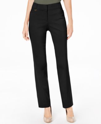JM Collection Long Length Tummy Control Curvy-Fit Pants, Created for ...