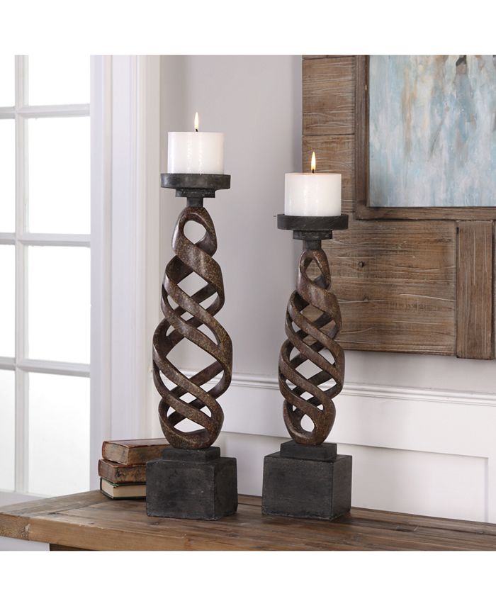 Uttermost Abrose Rust Candle Holders, Set of 2 - Macy's