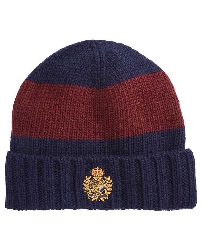 Polo Ralph Lauren Men's Striped Cuffed Hat - Macy's