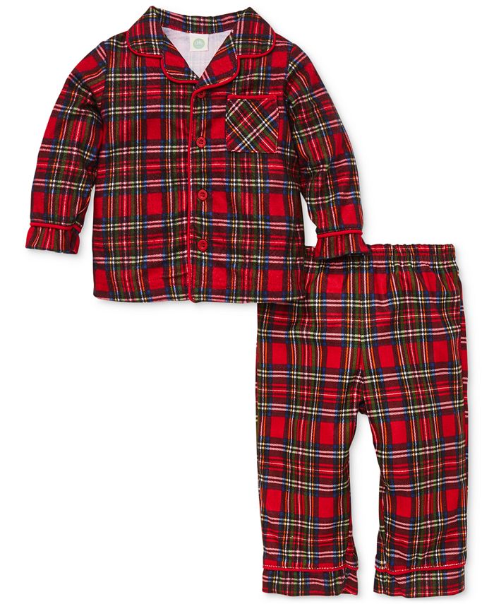 Little Me Baby Boys 2-Pc. Plaid Pajama Set - Macy's