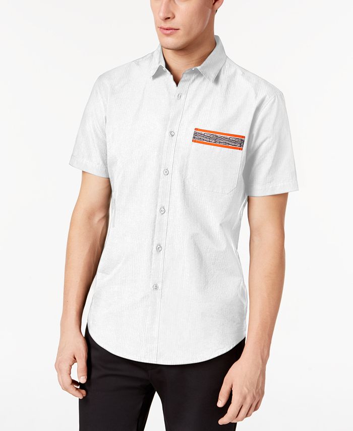 INC International Concepts I.N.C. Men's Textured Pocket Shirt, Created ...