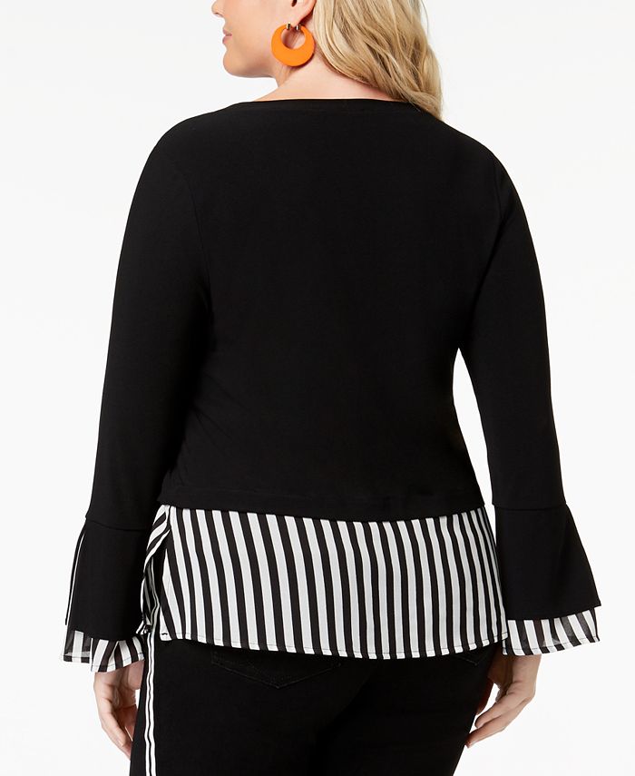 INC International Concepts I.N.C. Plus Size Layered-Look Top, Created ...
