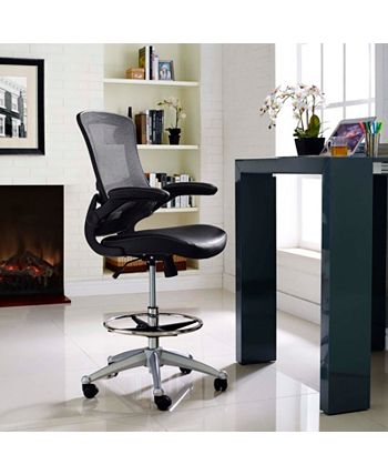 Modway Attainment Vinyl Drafting Chair - Macy's