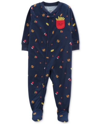 Carter's Baby Boys & Girls Fry-Print Footed Pajamas - Macy's