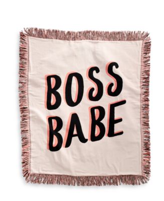 CLOSEOUT! Whim by Martha Stewart Collection Boss Babe Throw, Created ...