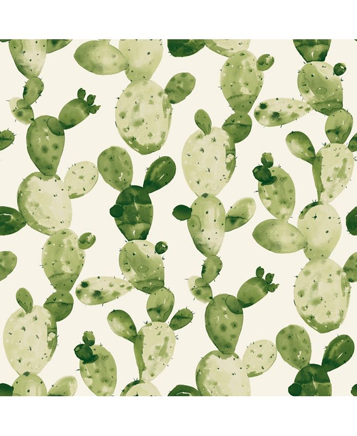 Tempaper Genevieve Gorder for Ghosted Cactus Self-Adhesive Wallpaper ...