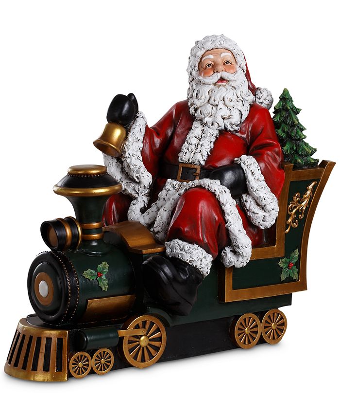 Napco Santa in Train Figurine - Macy's