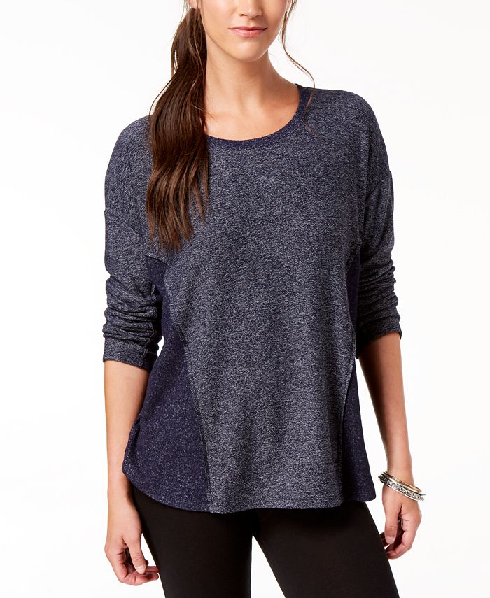 Style & Co Colorblocked Marled Top, Created for Macy's - Macy's