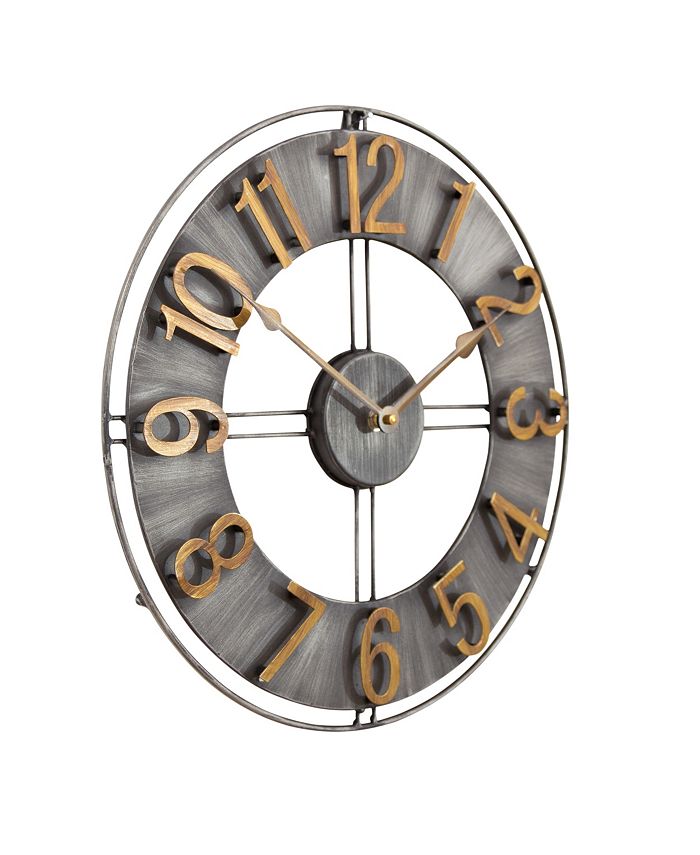 Studio Designs Home 15" Industrial Loft Wall Clock - Macy's