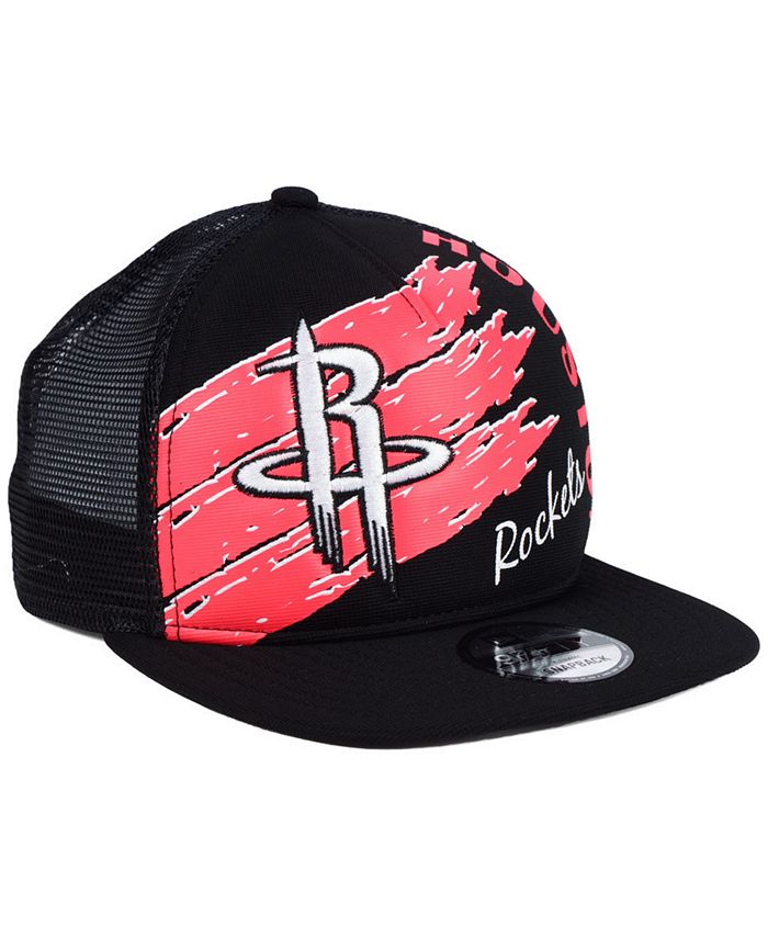 New Era Houston Rockets Swipe Trucker 9FIFTY Snapback Cap - Macy's