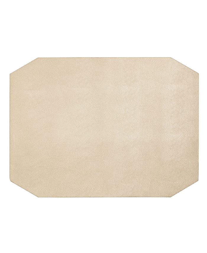 Hotel Collection Faux Leather Champagne Placemat, Created for Macy's ...