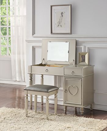 Poundex Kids' Vanity Set with Stool - Macy's