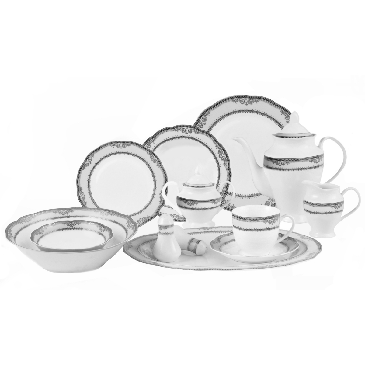 Click here for Lorren Home Trends Victoria 57-Pc. Dinnerware Set... prices