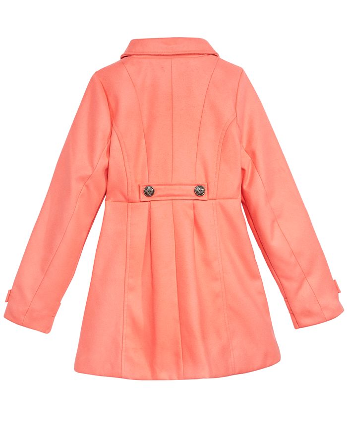 Jessica Simpson Little Girls Coat with Removable Faux-Fur Collar - Macy's