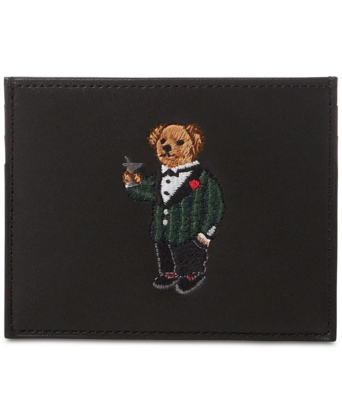 Polo Ralph Lauren Men's Polo Bear Leather Card Case - Macy's