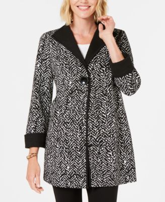 JM Collection Petite Chevron-Print Jacket, Created for Macy's - Macy's