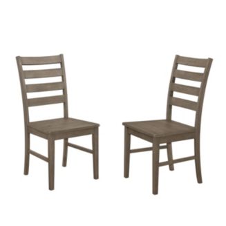 Wood Ladder Back Dining Chair, Set of 2 - Aged Grey - Macy's