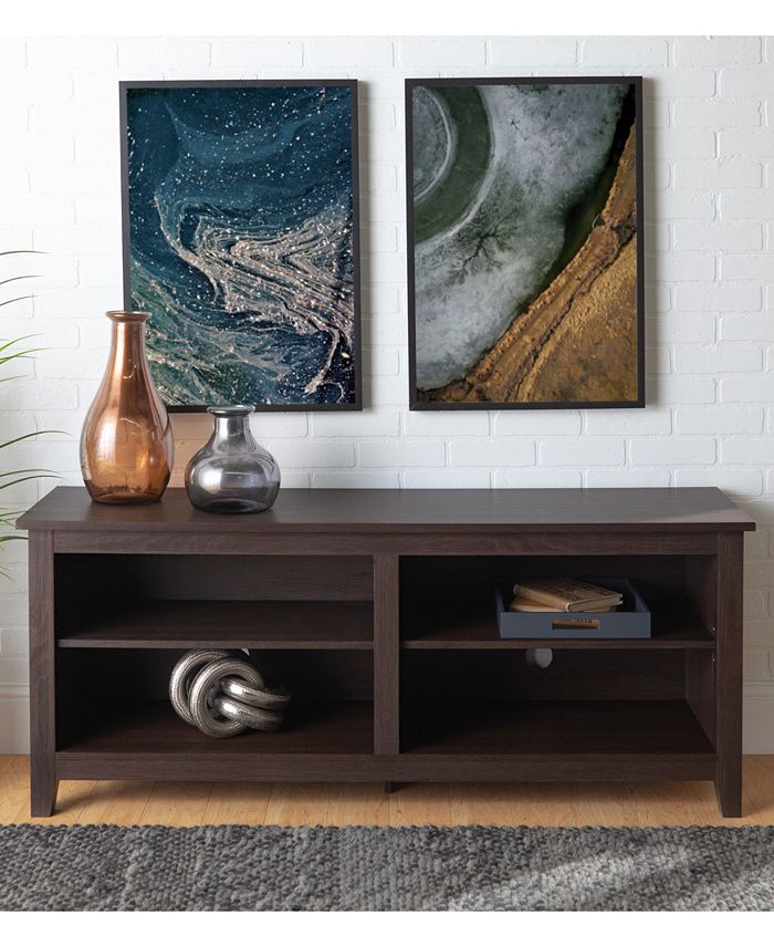 Walker Edison 58" Wood TV Media Stand Storage Console - Espresso - Macy's