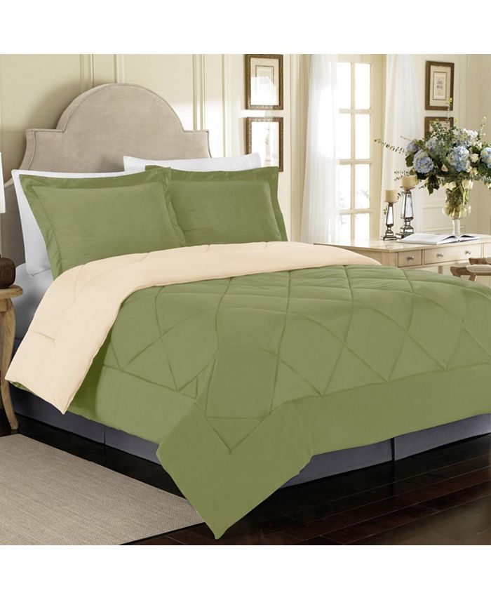 Cathay Home Inc. All Season Peach Skin Reversible Twin Bedding ...