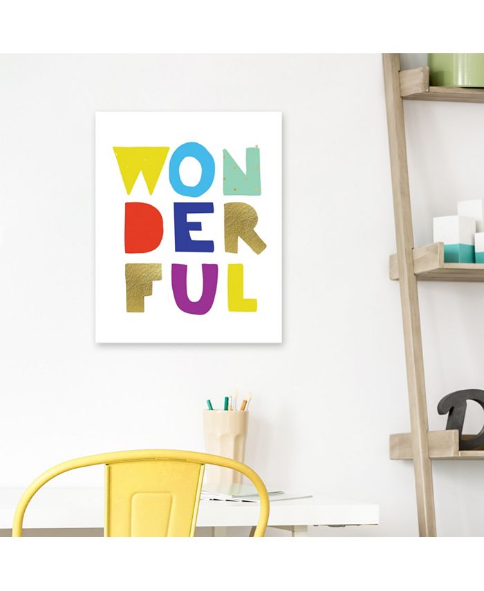 Artissimo Designs Wonderful Gold Embellished Canvas - Macy's