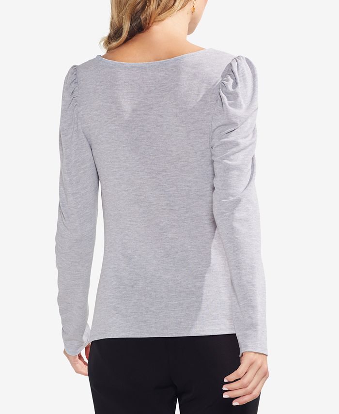 Vince Camuto Ruched Puff-Shoulder Top - Macy's