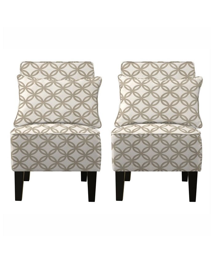 Handy Living Bryce Chair Set with Bonus Pillows in Harmony Barley Tan ...