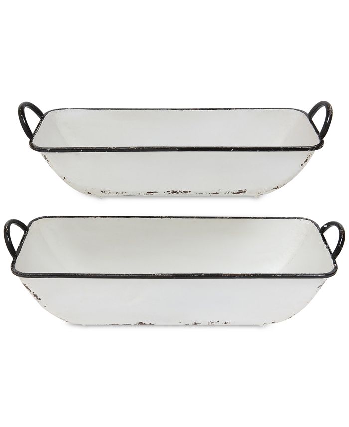 3R Studio Studio Decorative Metal Containers, Set of 2 - Macy's