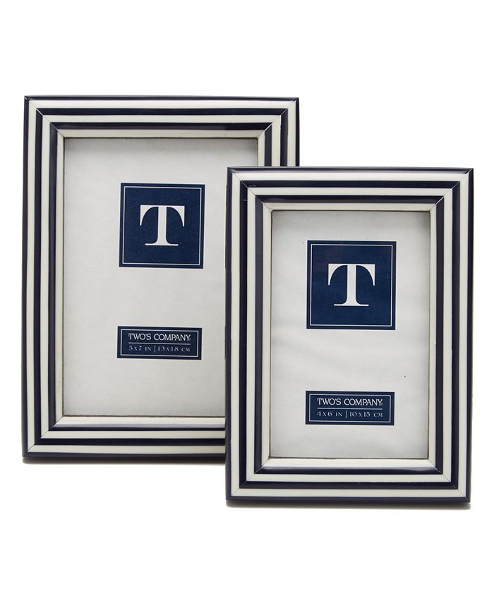 Two's Company Black and White Frames, Set of 2 - Macy's
