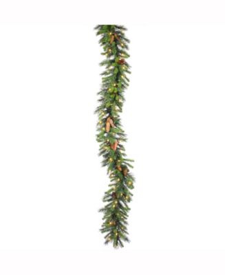 Vickerman 9' Cheyenne Artificial Christmas Garland with 100 Warm White ...
