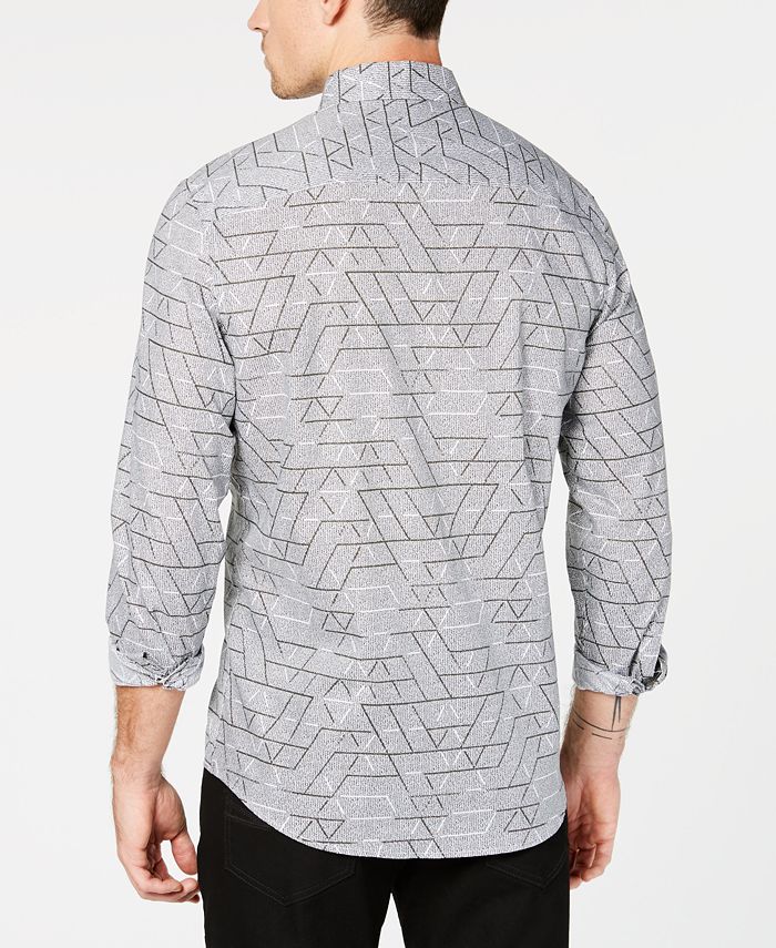 Alfani Men's Dolan Geometric Shirt, Created for Macy's - Macy's