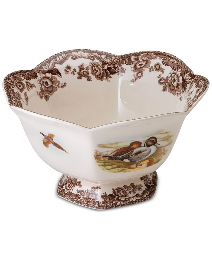 Spode Woodland Bird Footed Bowl - Macy's