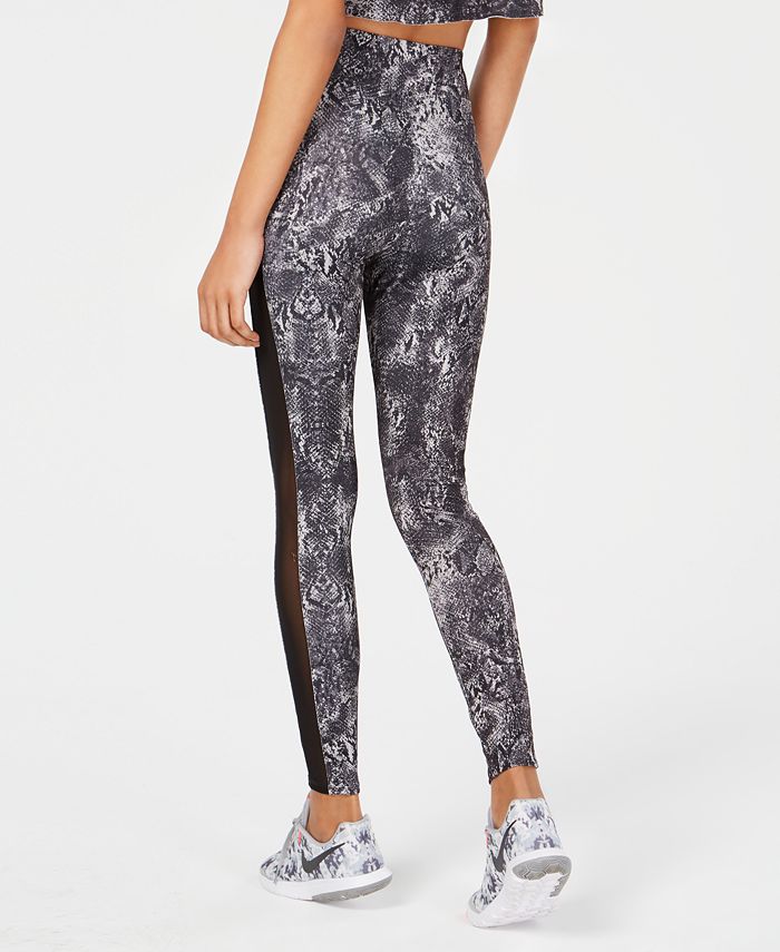 Material Girl Active Juniors' Mesh-Panel Printed Leggings, Created for ...