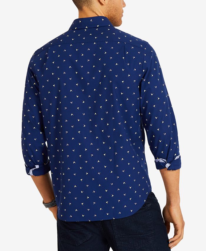 Nautica Men's Classic Fit All-Over Flag Print Shirt - Macy's