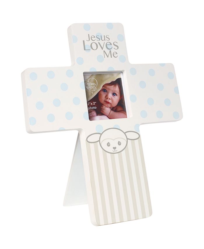 Precious Moments Precious Lamb Jesus Loves Me Cross Photo Frame, Boy ...