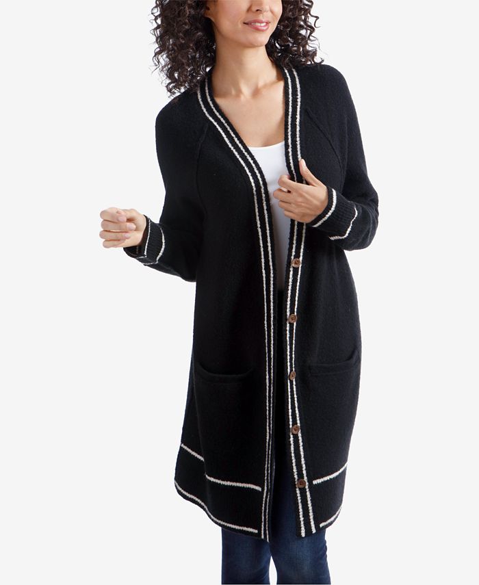 Lucky Brand Varsity-Stripe Sweater Coat - Macy's