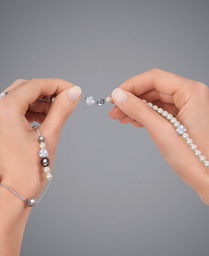 Swarovski Remix Collection Two Tone Pavé Hamsa And Trust Magnetic