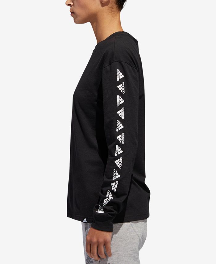adidas Long-Sleeve Logo T-Shirt - Macy's