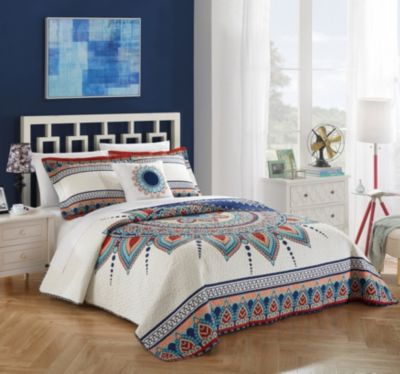 Chic Home Cypress 4 Piece Queen Quilt Set - Macy's