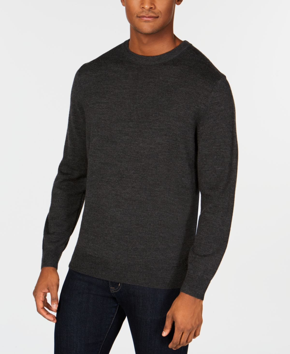 Click here for Club Room Mens Solid Crew Neck Merino Wool Blend S... prices