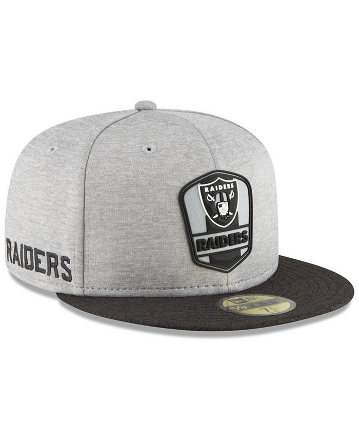 New Era Boys' Oakland Raiders Official Sideline Road 59FIFTY Fitted Cap ...