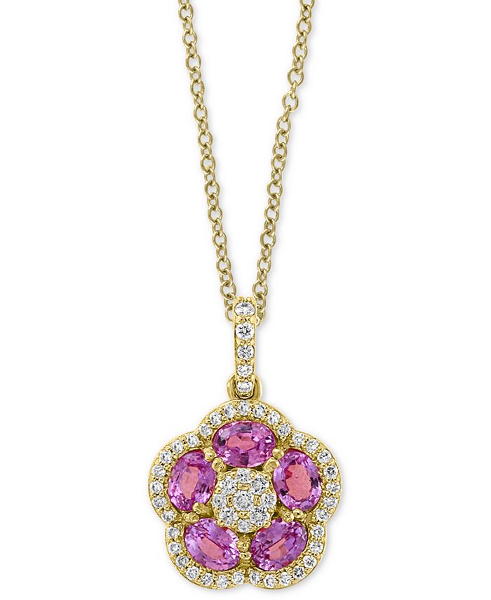 EFFY Collection EFFY® Pink Sapphire (1-1/5 ct. t.w.) & Diamond (1/4 ct ...