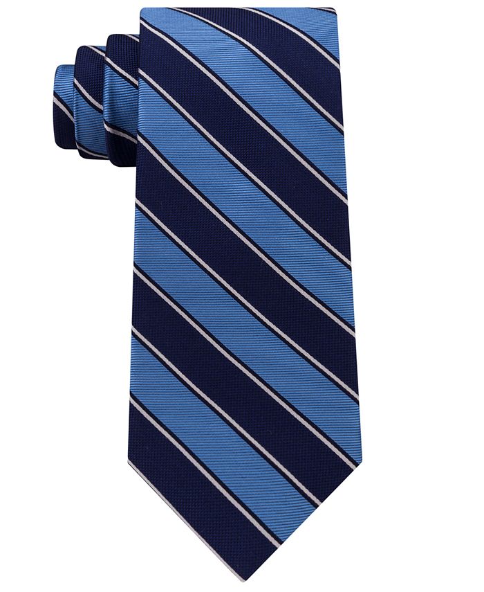 Club Room Men's Textured Stripe Silk Tie, Created for Macy's - Macy's