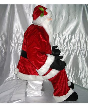 Vickerman 6' Red Velvet Standing or Sitting Santa Unlit - Macy's