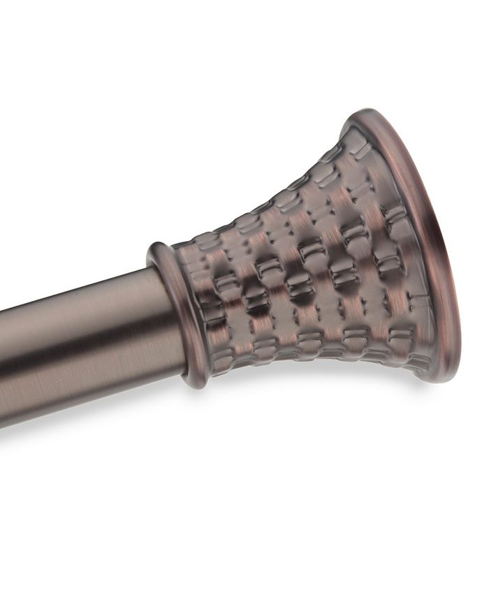 Elegant Home Fashions Woven Decorative Shower Rod - Oil Rubbed Bronze ...