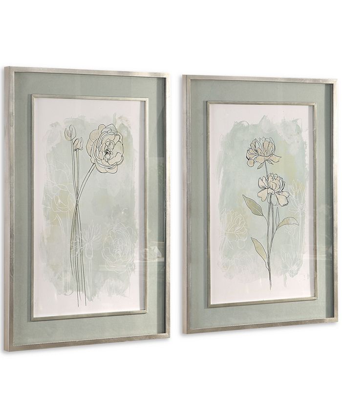 Uttermost Stone Flower Study Prints Set of 2 & Reviews - Wall Art - Macy's
