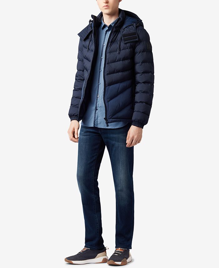 Hugo Boss BOSS Men's Slim-Fit Patterned Cotton Shirt - Macy's