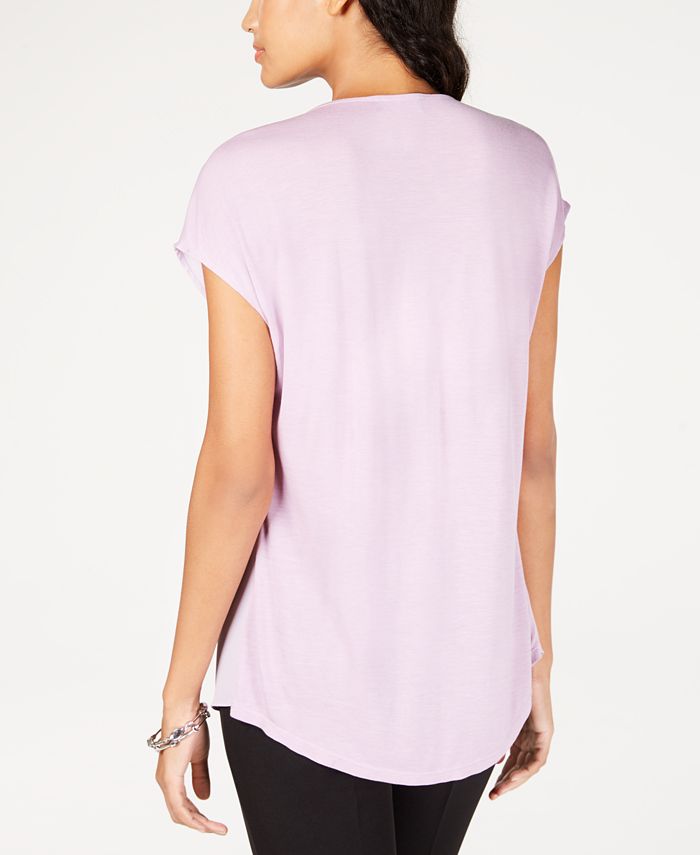 INC International Concepts I.N.C. Inverted-Pleat V-Neck Top, Created ...